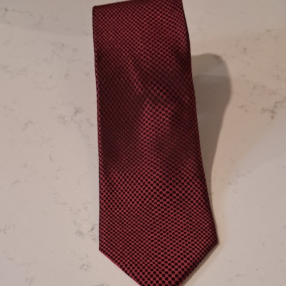 Murano | Accessories | Murano Red Silk Tie With Textured Pattern | Poshmark
